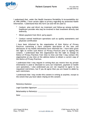 Fillable Online Pt Consent Form - Alpha Fax Email Print - pdfFiller