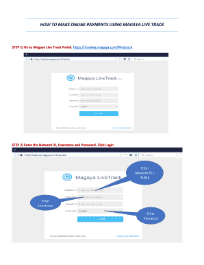 Fillable Online HOW TO MAKE ONLINE PAYMENTS USING MAGAYA LIVE TRACK Fax ...