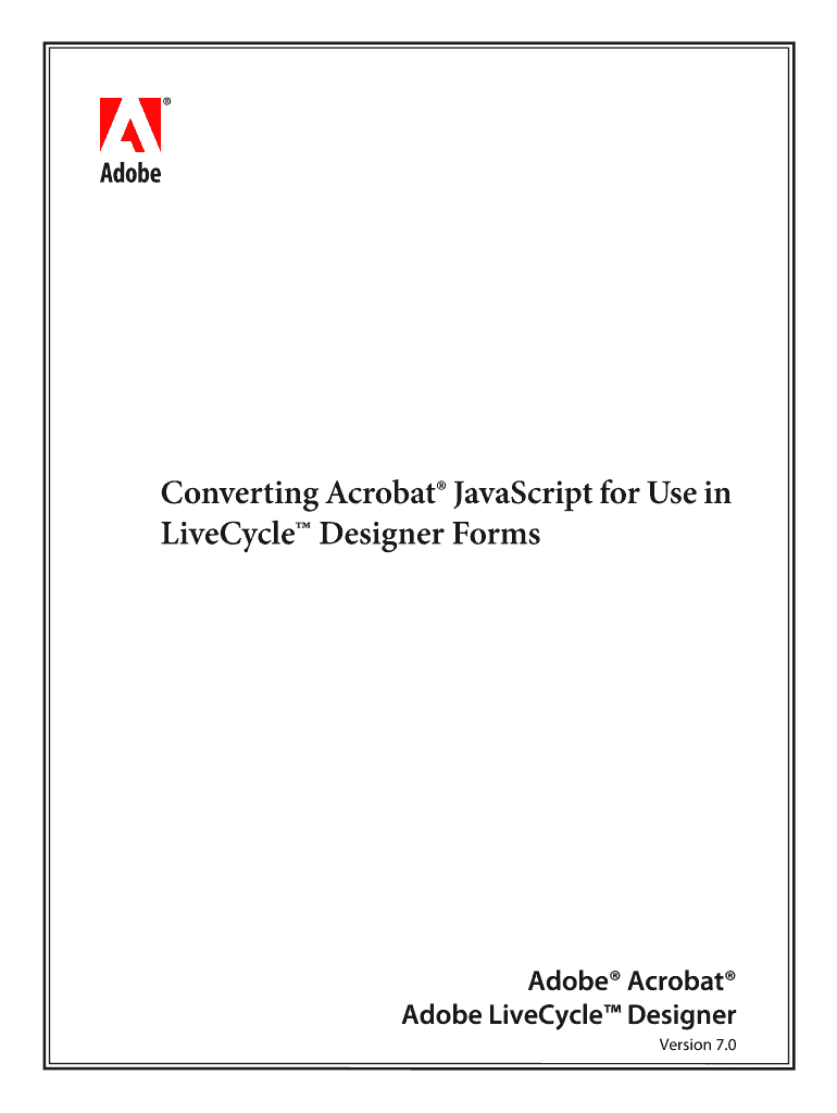 Fillable Online Migrating Acrobat Forms To Adobe Livecycle Designer Forms Converting Acrobat