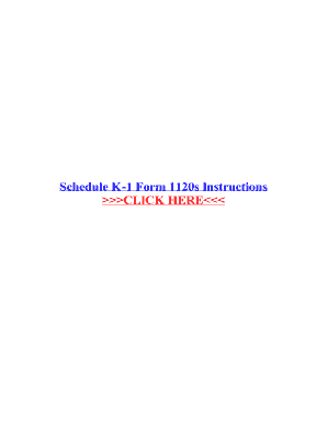 Fillable Online Schedule K-1 Form 1120s Instructions Fax Email Print - pdfFiller