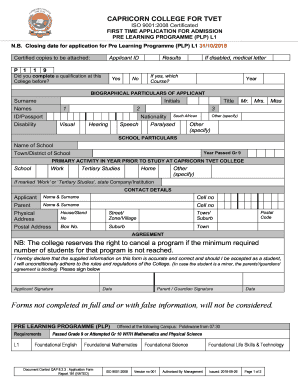 Fillable Online 1 2019 APPLICATION TO REGISTER PLP draft.docx Fax Email ...