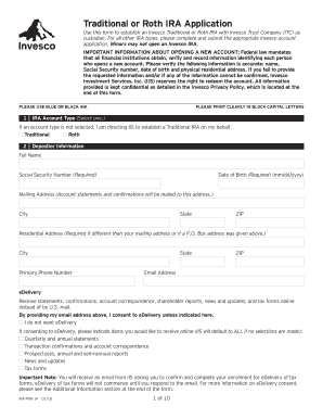 Fillable Online Traditional or Roth IRA Application Fax Email Print ...