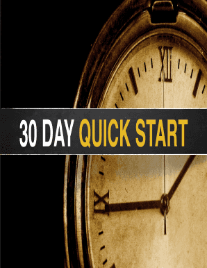 Fillable Online Community 30 Day QuickStart Frameworks - The Fletcher ...