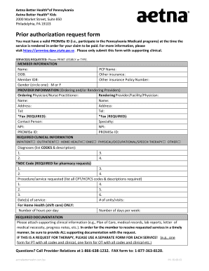 Fillable Online Prior authorization request form PDF Opens In ...
