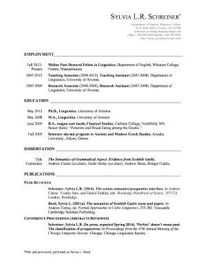 Fillable Online SYLVIA L.R. SCHREINER* Fax Email Print - pdfFiller
