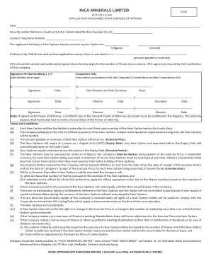 Fillable Online Download ICGO Option Exercise Form - Inca Minerals ...