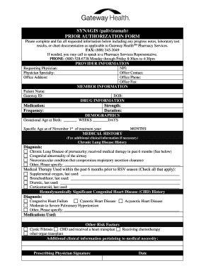 Gateway Prior Authorization Form - Fill Online, Printable, Fillable ...