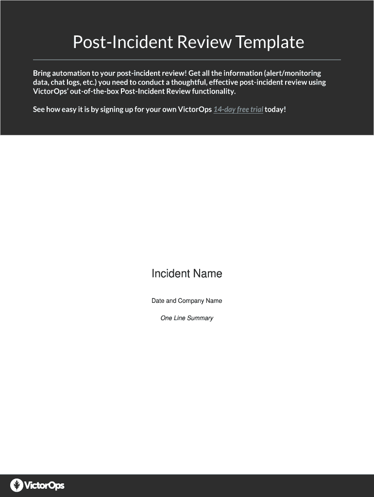 Itil Post Incident Review Template