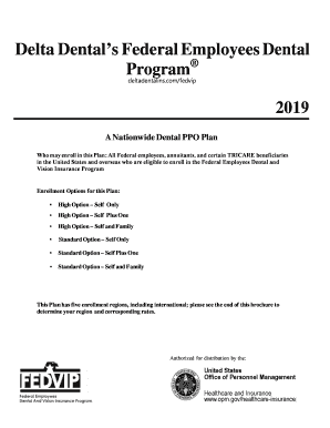 Fillable Online 2019 Plan Brochure - Delta Dental's Federal Government ...