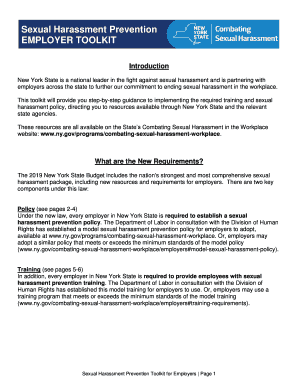 Fillable Online Model Sexual Harassment Prevention Training ...