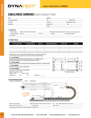 Fillable Online CABLE/HOSE CARRIERS QUOTE REQUEST FORM - shop.dynatect ...