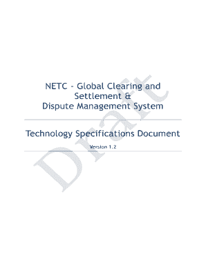 Fillable Online NETC Global Clearing and Settlement System Technical ...