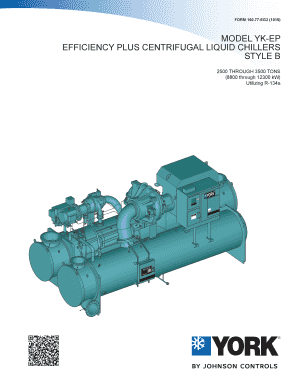 Fillable Online Model YK-EP Energy Plus Centrifugal Liquid Chillers ...