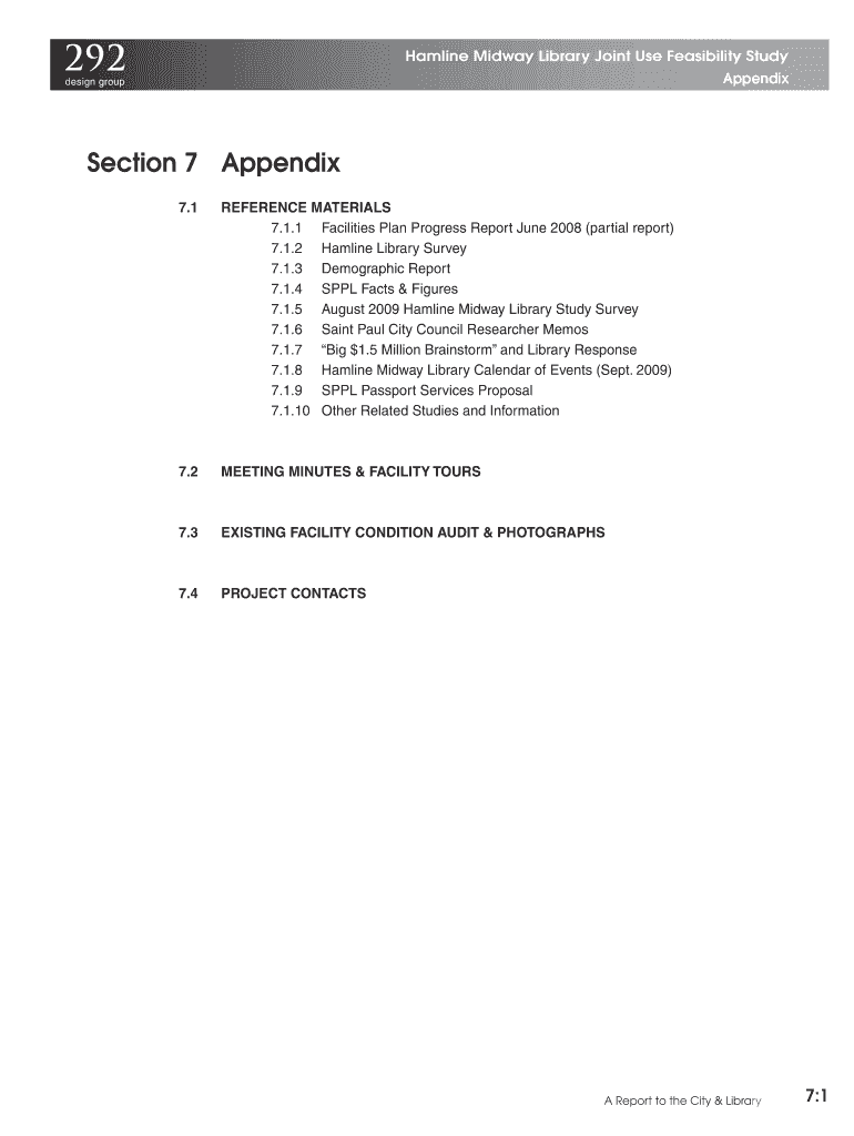 Fillable Online 7.0 Appendix 3- Feasibility Study Template Fax Email Print - pdfFiller