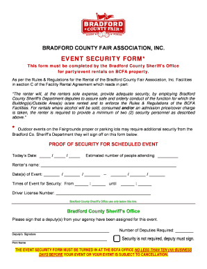 Fillable Online Sheriffs Office Event Security Form Rev 8-1-16.docx Fax ...