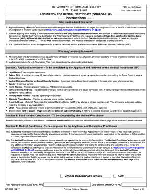 Fillable Online CG-719K.PDF. Application for Medical Certificate (Form ...