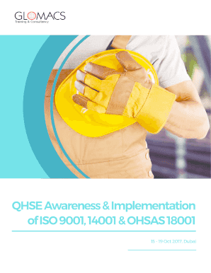 Fillable Online QHSE Awareness & Implementation of ISO 9001 ...