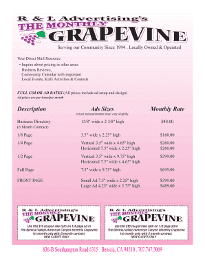 Fillable Online Grapevine materials:Layout 2 - Monthly Grapevine Fax ...