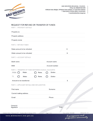 Fillable Online Request for Refund or Transfer FORM INTERACTIVE READER ...