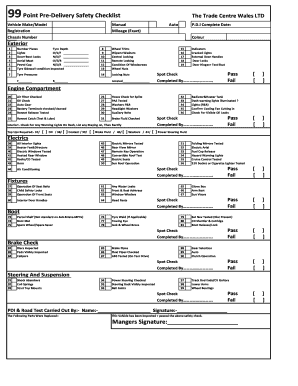 Fillable Online PDI Worksheet Fax Email Print - pdfFiller