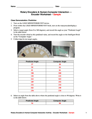 Fillable Online Encoder Worksheet Sample - TeachEngineering Fax Email ...