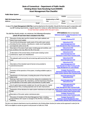 Fillable Online Asset Management Plan Checklist Fax Email Print - pdfFiller