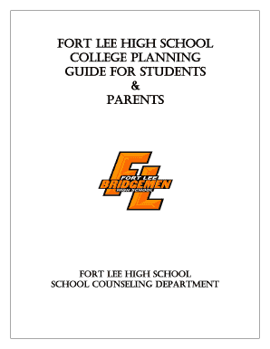 Fillable Online fort lee high school college planning guide for ...
