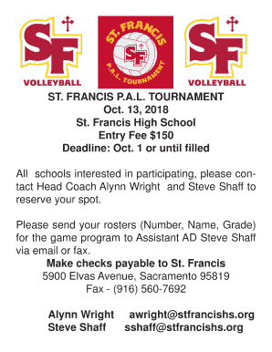 Fillable Online 2018 PAL entry form.indd Fax Email Print - pdfFiller