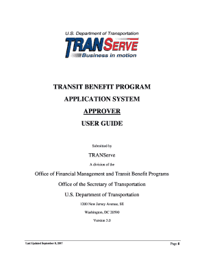 Fillable Online transit benefit program applicant guide - US Department ...