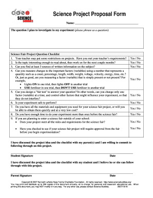Fillable Online Science Fair Project Proposal Form - Science Buddies ...