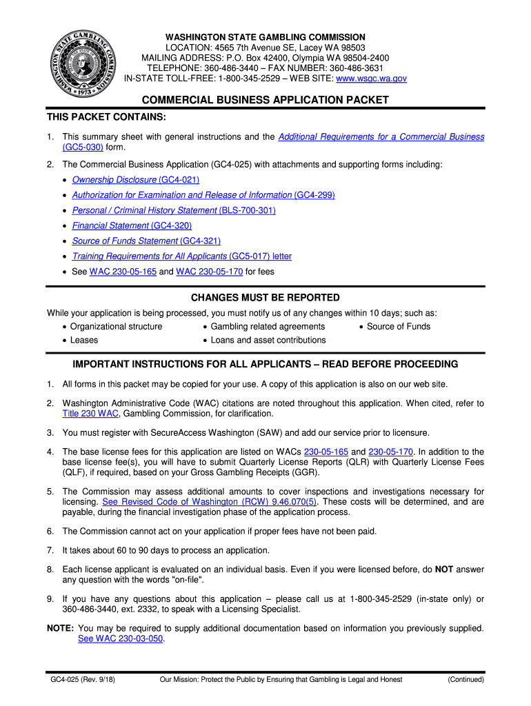 Fillable Online Commercial Business Application (GC4-025). Commercial ...