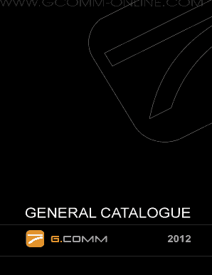Fillable Online general catalogue - G.Comm Srl Fax Email Print - pdfFiller