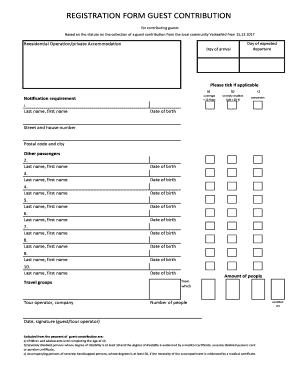 Fillable Online REGISTRATION FORM GUEST CONTRIBUTION Fax Email Print - pdfFiller
