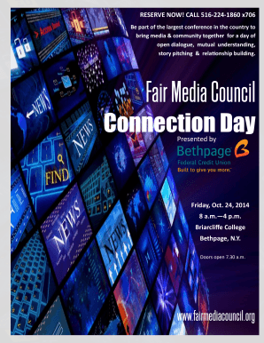 Fillable Online Connection Day - Fair Media Council Fax Email Print ...