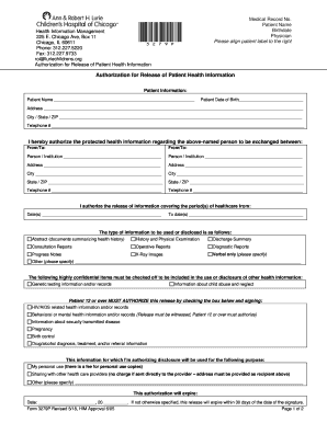 Fillable Online Authorization for Release of Patient Information Form ...