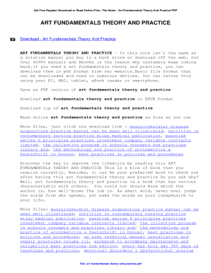 Fillable Online art fundamentals theory and practice pdf Fax Email ...