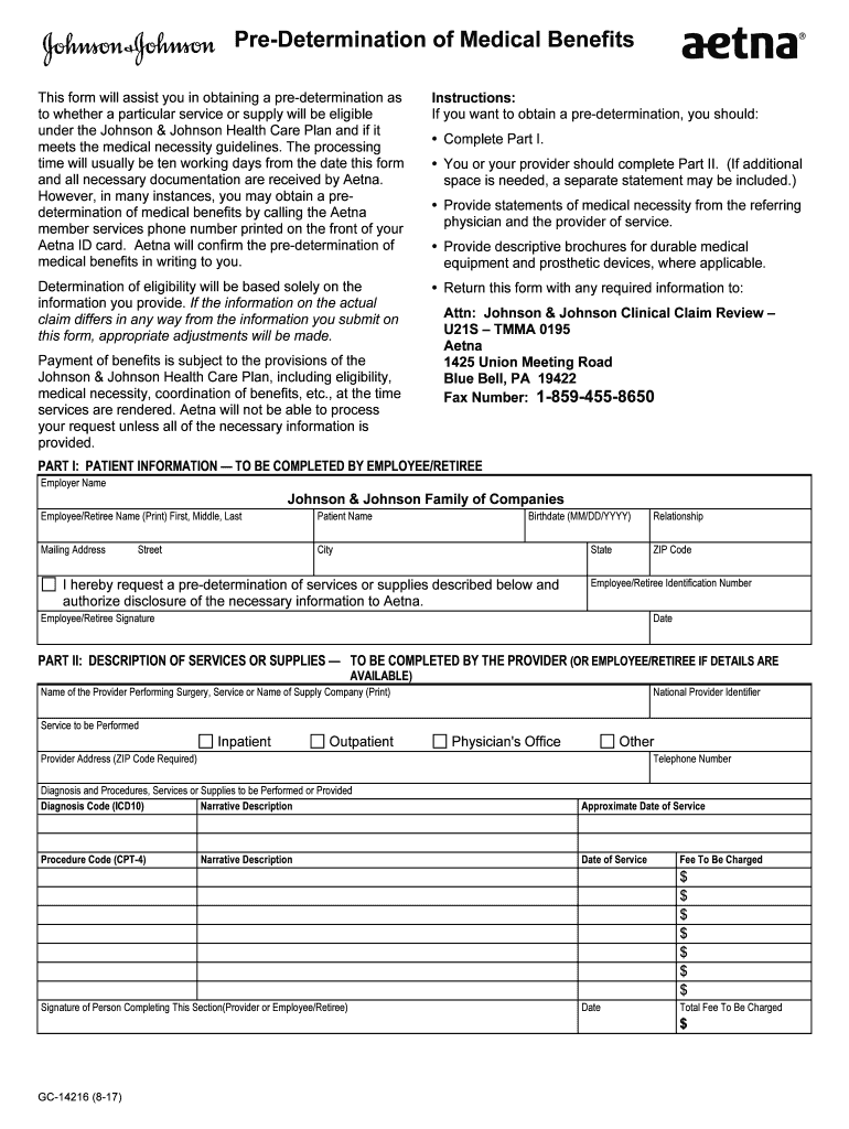 Fillable Online Pre-Determination of Medical Benefits - Medical plans ...