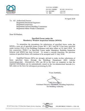 Fillable Online Circular Letter - Specified Forms under the Mandatory ...