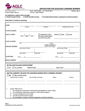 Qualified Cannabis Worker Application - Fill Online, Printable ...