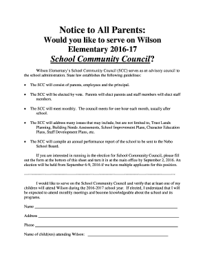 Fillable Online wilson nebo Notice to All Parents: Fax Email Print ...