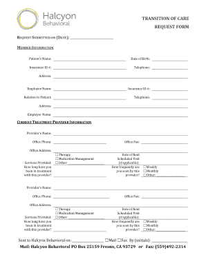 Fillable Online REQUEST SUBMITTED ON (DATE): Fax Email Print - pdfFiller