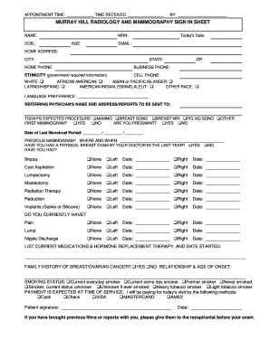 Fillable Online NYPRIV Mammography Questionnaire Fax Email Print ...