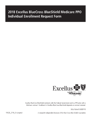 Fillable Online 2018 Excellus BlueCross BlueShield Medicare PPO ...