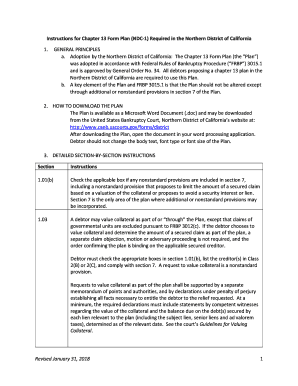 Fillable Online Revised January 31, 2018 1 Instructions for Chapter 13 ...