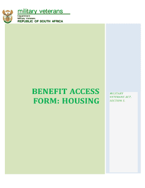 Fillable Online BENEFIT ACCESS - Department of Military Veterans Fax ...