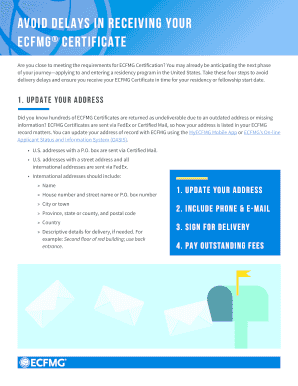 Fillable Online Avoid Delays in Receiving Your ECFMG Certificate Fax ...