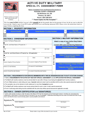 Fillable Online Active Duty Military Form. Military Legal Residence Fax ...