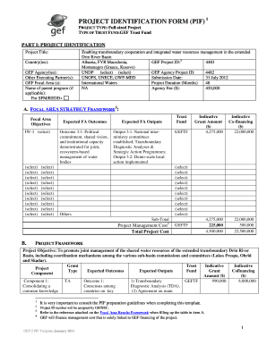 Fillable Online project identification form (pif) - TWRM-Med Fax Email Print - pdfFiller