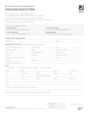 Fillable Online Medical Forms - JCC Greater Boston Fax Email Print ...