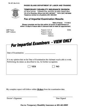 Fillable Online Temporary Disability Insurance How to fill out the TDI ...